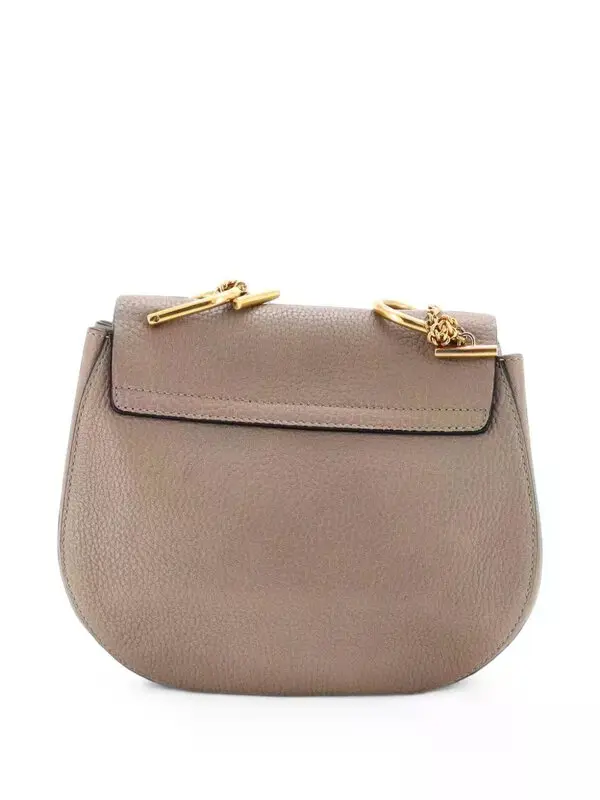 Chloé Drew Leather Small Crossbody Bag - Grey