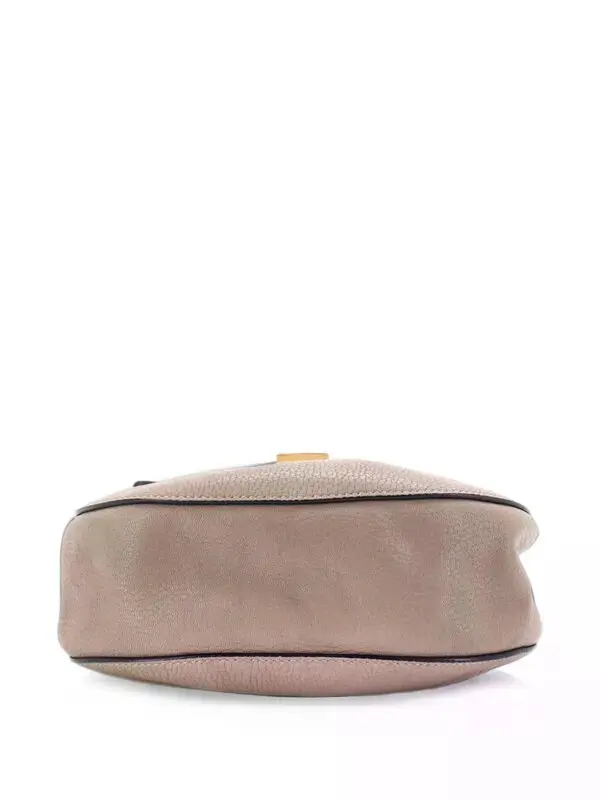 Chloé Drew Leather Small Crossbody Bag - Grey