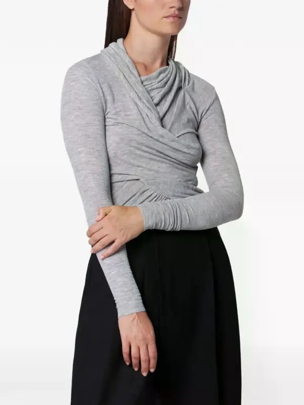 Source Unknown Folgore Asymmetric-draped Blouse