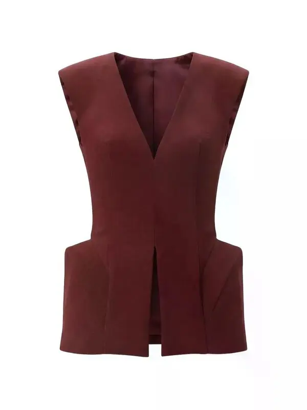 GEMY MAALOUF V-neck Peplum Top