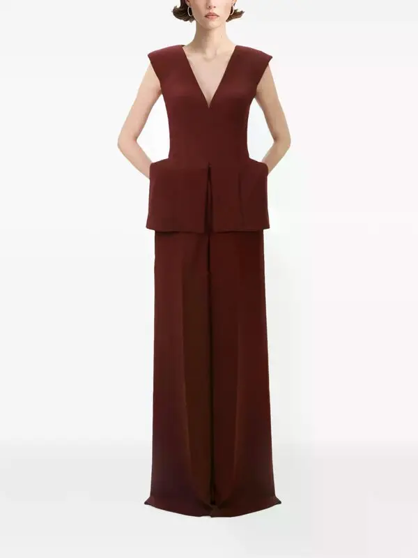 GEMY MAALOUF V-neck Peplum Top