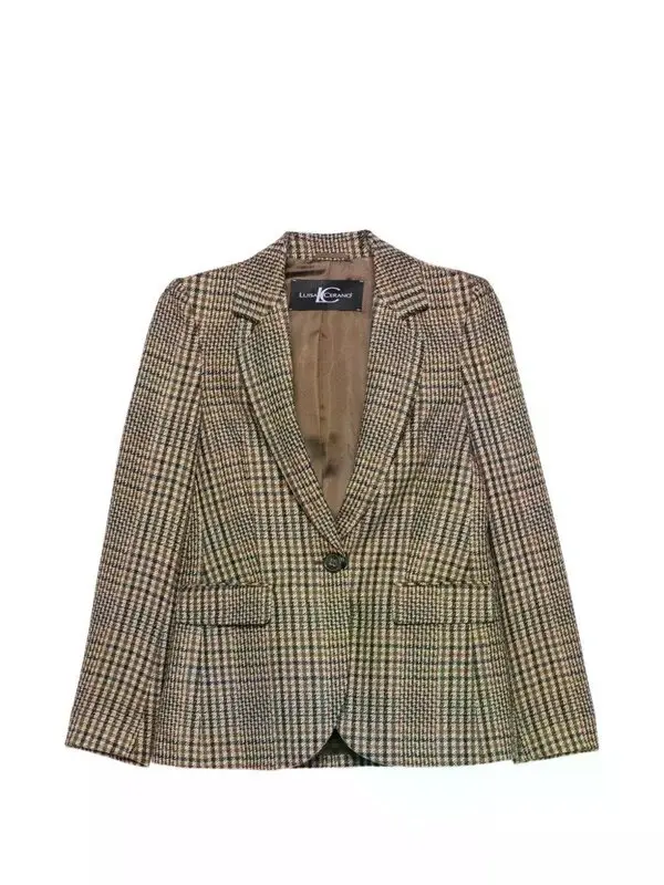 LUISA CERANO Check-pattern Single-breasted Blazer