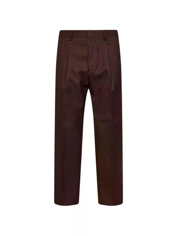 COSTUMEIN Vincent Check-pattern Pleated Trousers