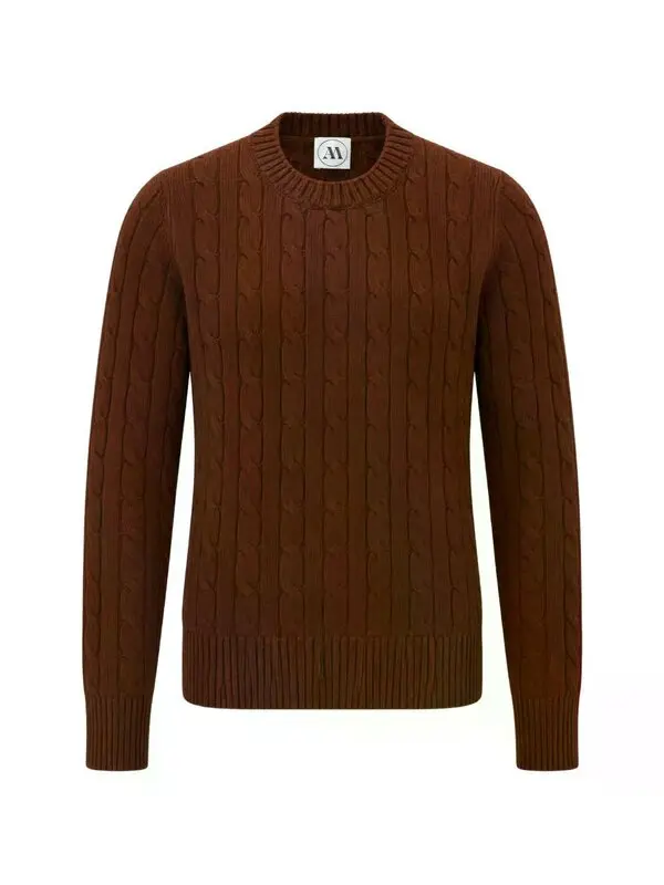 ANDRÈ MAURICE Cable-knit Crew-neck Sweater
