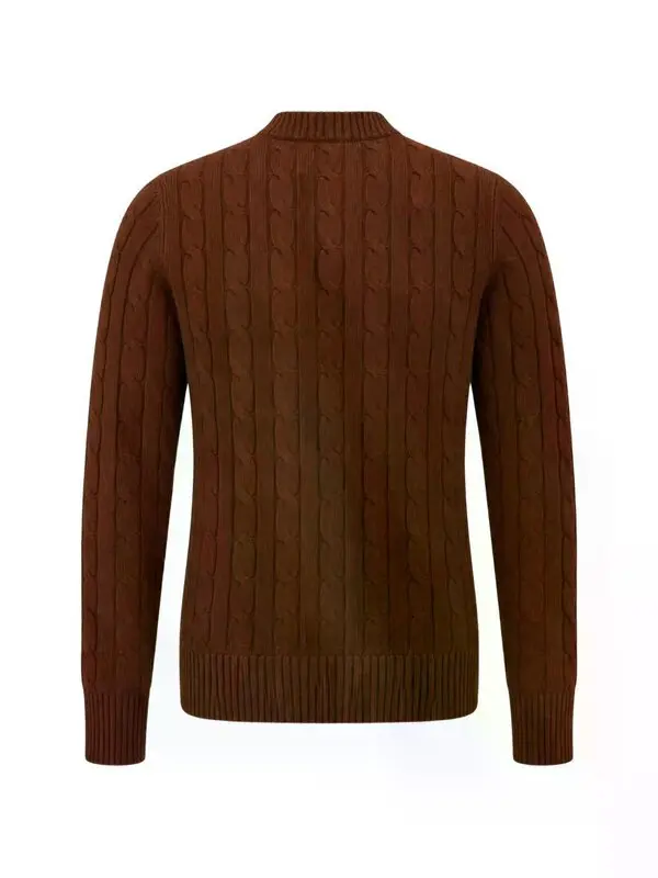 ANDRÈ MAURICE Cable-knit Crew-neck Sweater