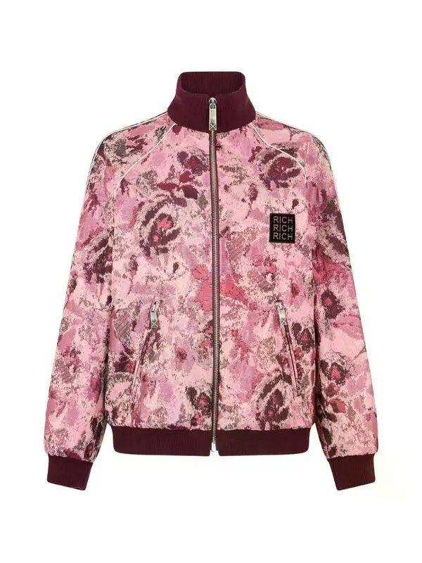 John Richmond Floral-jacquard Bomber Jacket