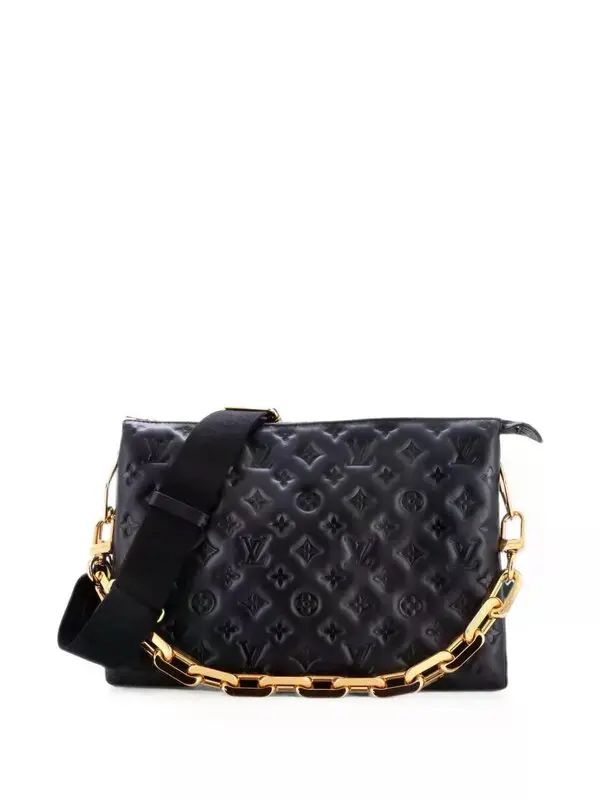 LOUIS VUITTON Coussin Bag Monogram Embossed Lambskin Mm Crossbody Bag