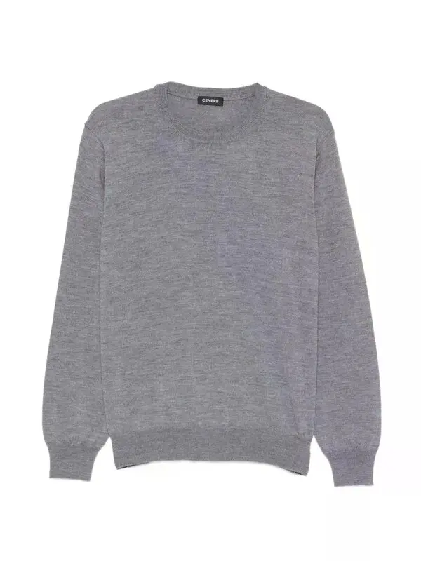 CENERE GB Crew-neck Ribbed-trim Sweater