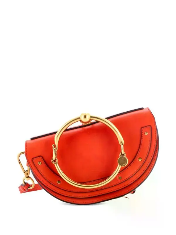 Chloé Nile Leather Mini Crossbody Bag - Orange