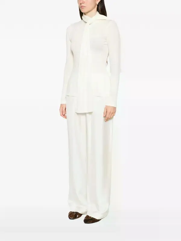 TOTEME Ribbed Bow Blouse