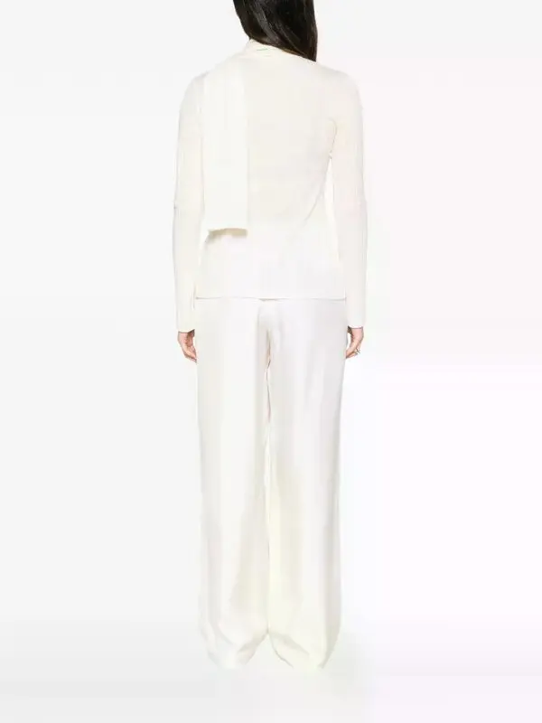 TOTEME Ribbed Bow Blouse