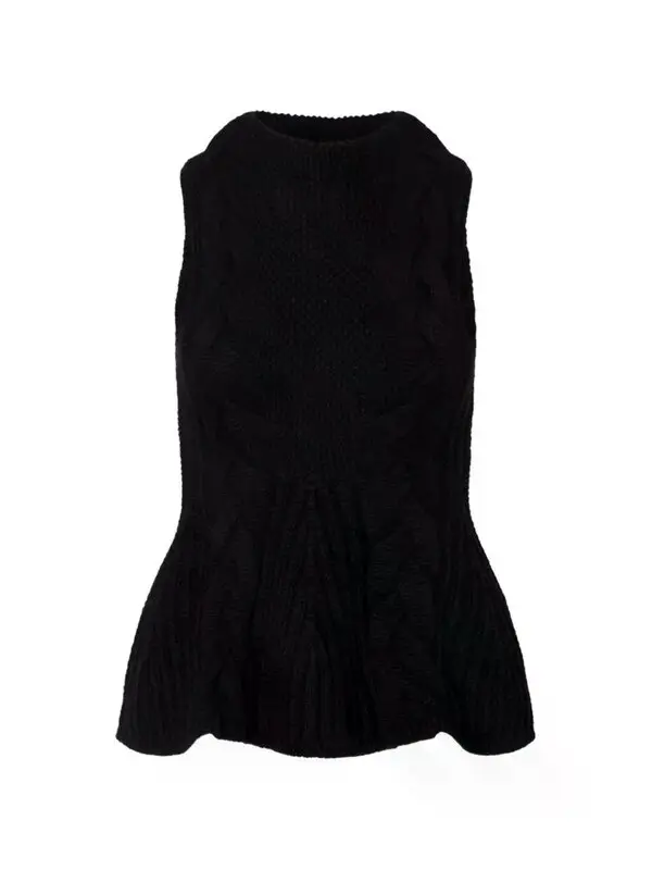 Liu Jo Cable Knit Top - Black