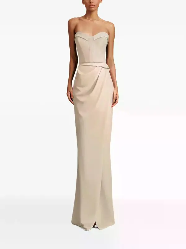 GEMY MAALOUF Strapless Draped Dress