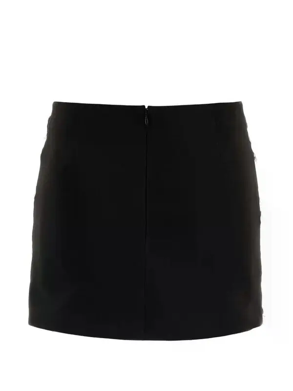 DES_PHEMMES Crystal-embellished Gabardine Skirt