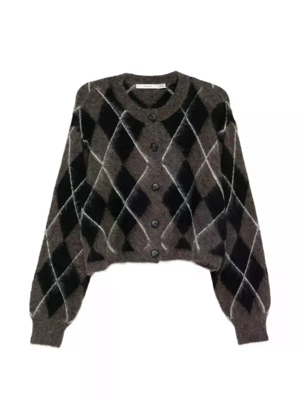 GESTUZ Argyle-knit Alpaca Cardigan