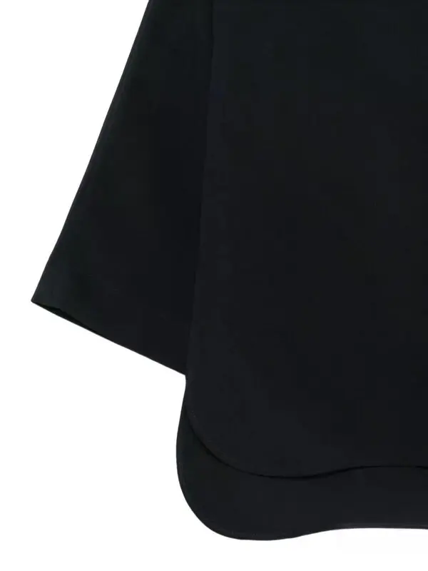 LUISA CERANO Keyhole-detail Curved-hem Blouse