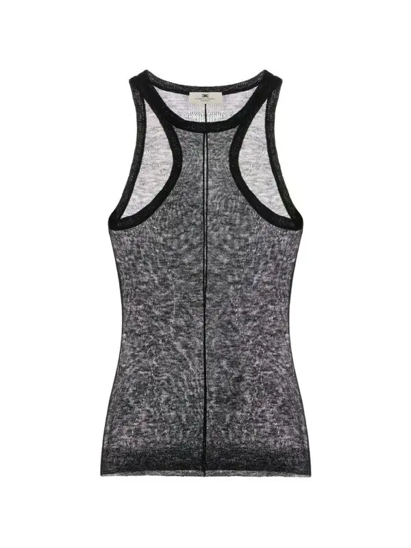 Elisabetta Franchi Wool Top With Ribbing
