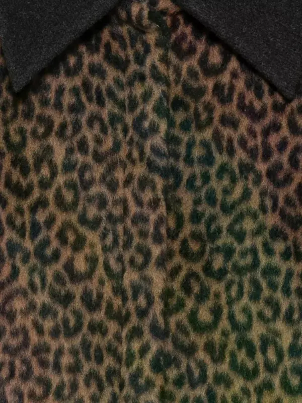 ALYSI Leopard-print Wool Jacket