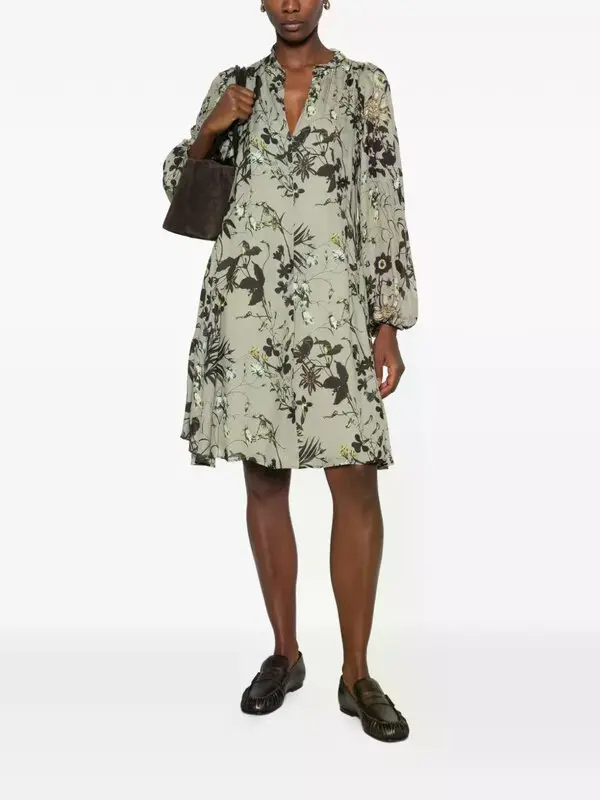 Marc O'polo Floral-print Ruffled Mini Dress