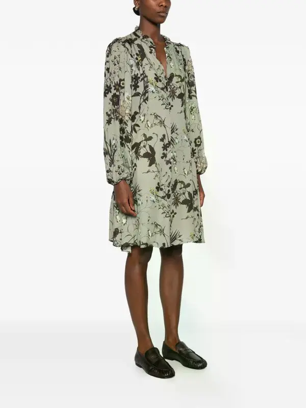 Marc O'polo Floral-print Ruffled Mini Dress