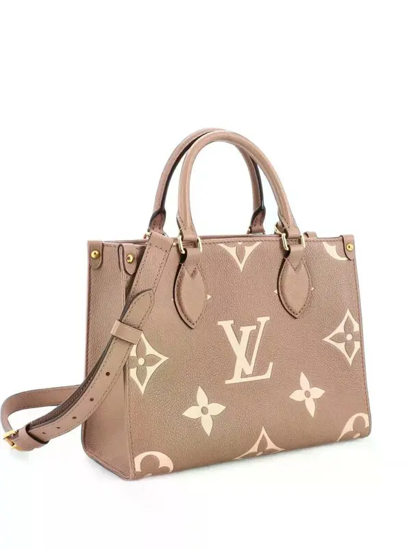 LOUIS VUITTON Onthego Bicolor Monogram Empreinte Giant Pm Tote Bag - Neutrals