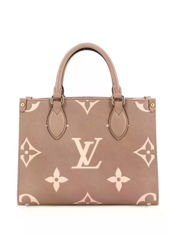 LOUIS VUITTON Onthego Bicolor Monogram Empreinte Giant Pm Tote Bag - Neutrals