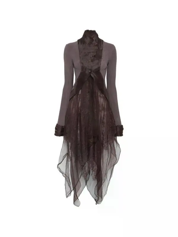 MARC LE BIHAN Lace-panelled Asymmetric Jacket