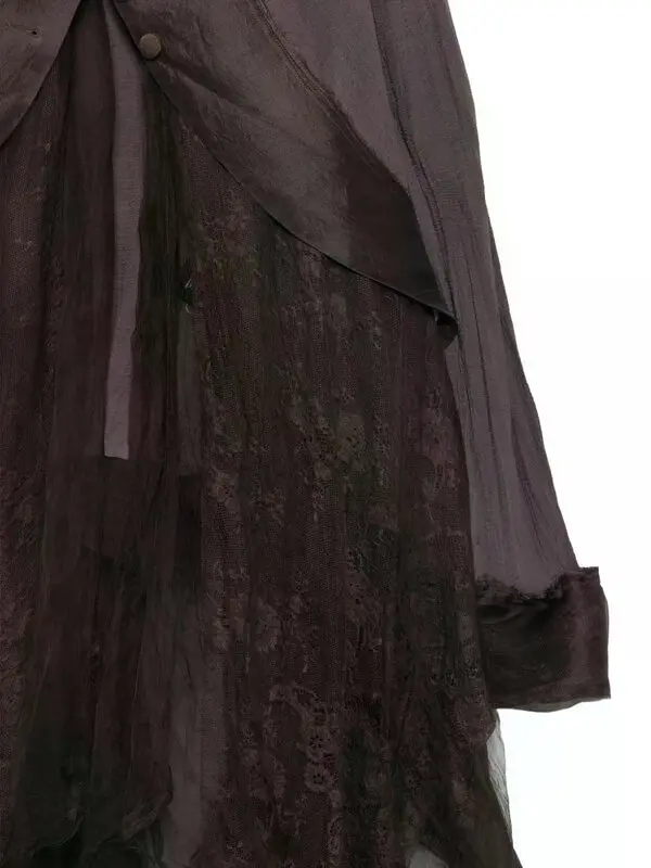 MARC LE BIHAN Lace-panelled Asymmetric Jacket