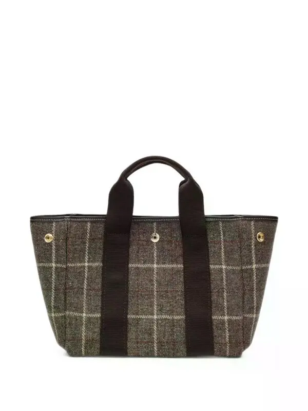 Rue De Verneuil Traversée Check Wool-blend Tote Bag