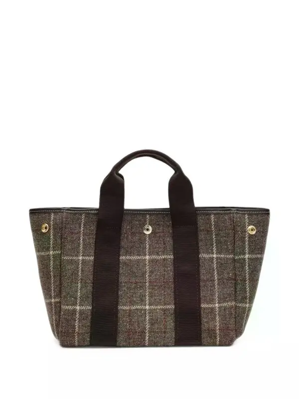 Rue De Verneuil Traversée Check Wool-blend Tote Bag