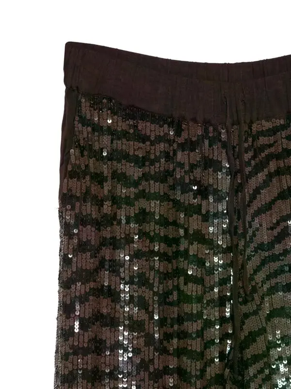 P.a.r.o.s.h Rebra Sequin-embellished Zebra-print Trousers