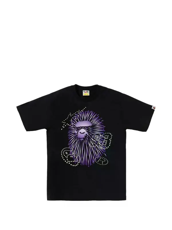 A BATHING APE Firework Ape Head T-shirt - Black