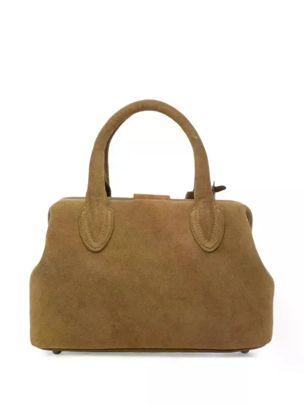 SCHELL Suede Logo-plaque Tote Bag