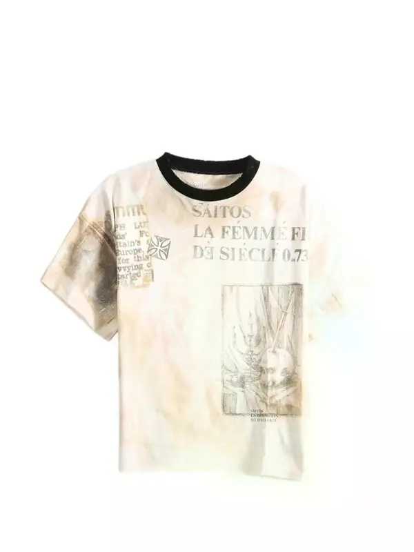 SAITOS Fin De Siecle Graphic-print Crew-neck T-shirt