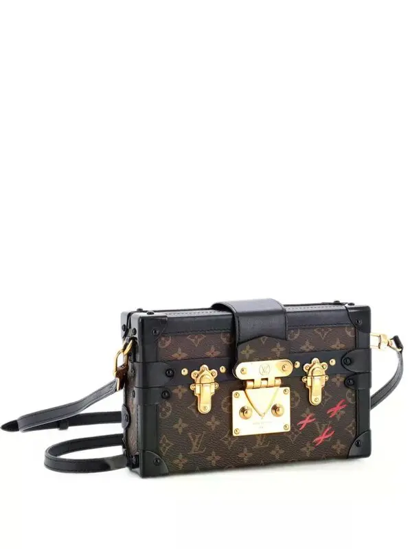 LOUIS VUITTON Petite Malle Handbag Monogram Canvas Clutch Bag