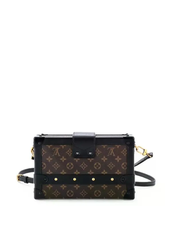 LOUIS VUITTON Petite Malle Handbag Monogram Canvas Clutch Bag