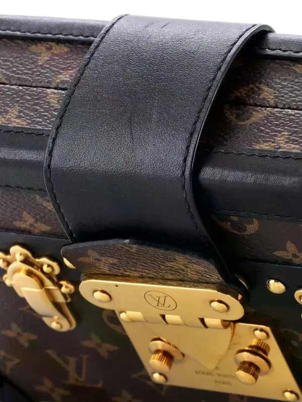 LOUIS VUITTON Petite Malle Handbag Monogram Canvas Clutch Bag