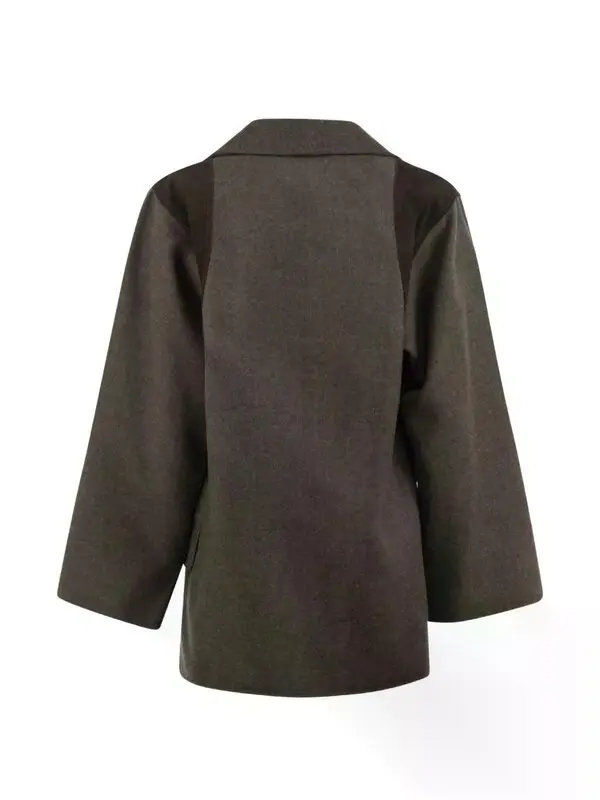 Max Mara Fenice Leather-panelled Virgin Wool Blazer