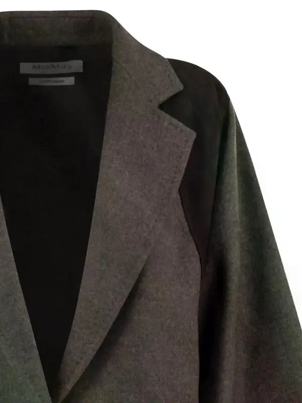 Max Mara Fenice Leather-panelled Virgin Wool Blazer