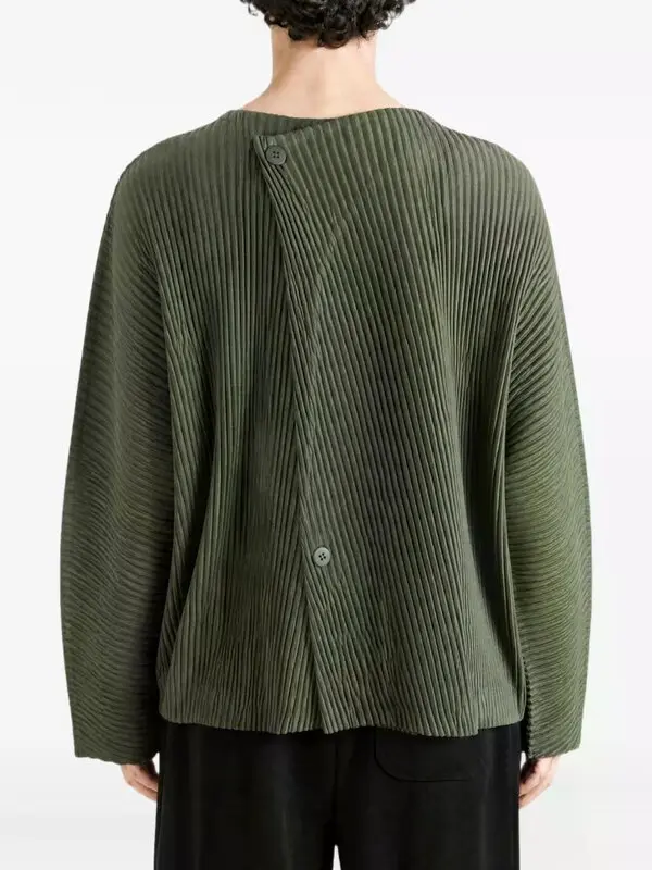 Issey Miyake Slash Plissé-effect Cardigan