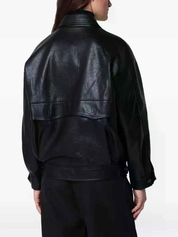 Source Unknown Double-breasted Faux-leather Jacket