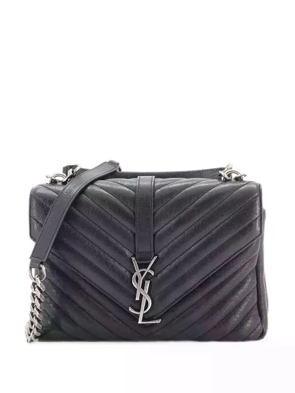 Saint Laurent Classic Monogram College Bag Matelasse Chevron Leather Medium Crossbody Bag