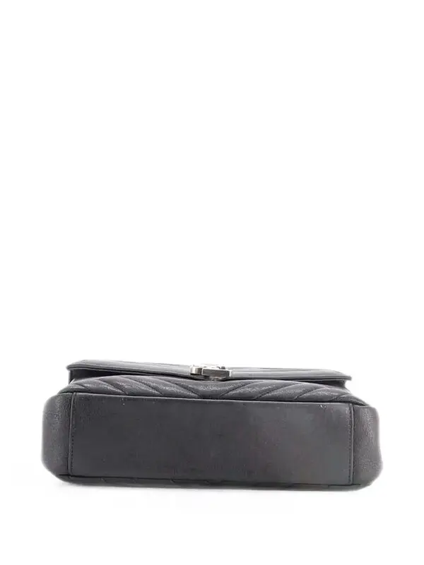 Saint Laurent Classic Monogram College Bag Matelasse Chevron Leather Medium Crossbody Bag