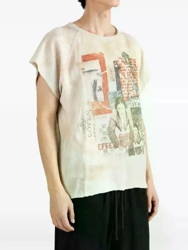 SAITOS Waffle Mess Graphic-print T-shirt
