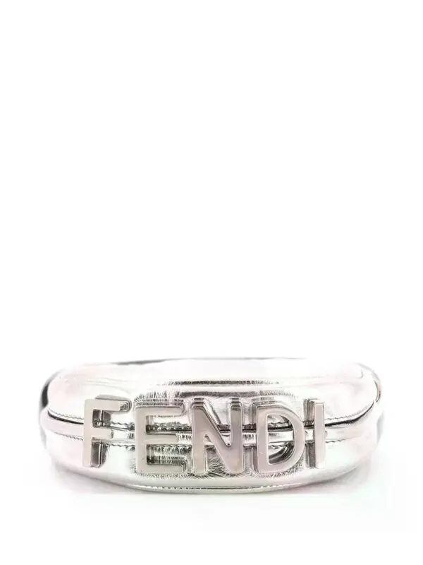 Fendi Fendigraphy Bag Leather Nano Hobo Bag