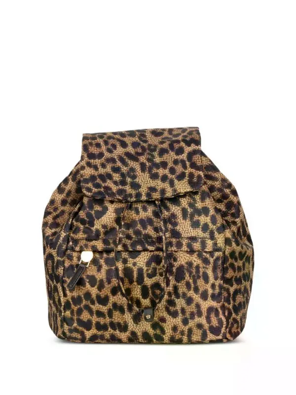 Borbonese Leopard-print Drawstring Backpack - Neutrals