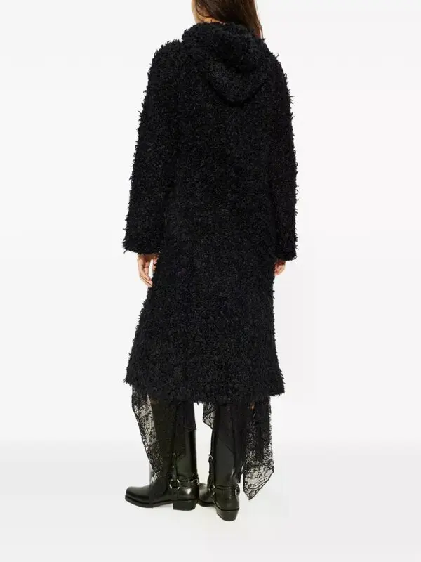 Fendi Hooded Bouclé-knit Coat
