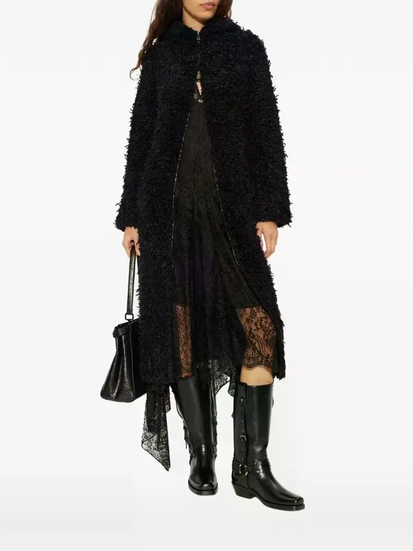 Fendi Hooded Bouclé-knit Coat