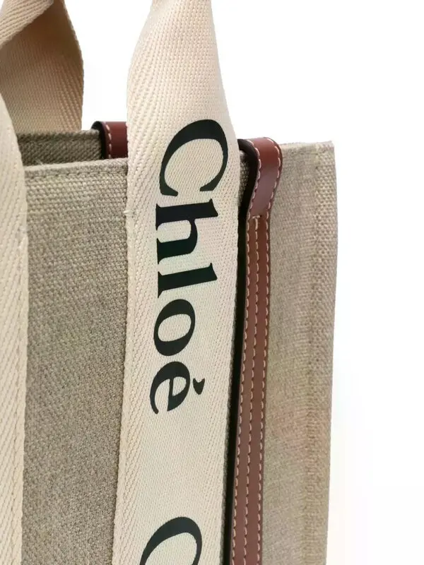 Chloé Small Woody Logo-print Tote Bag