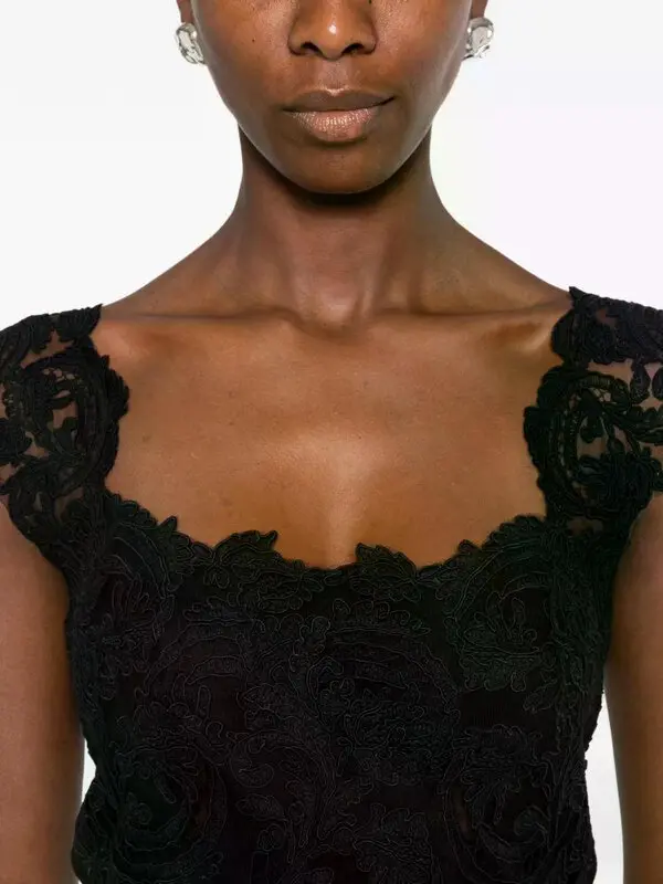 Ermanno Scervino Lace-overlay Scalloped-edge Top